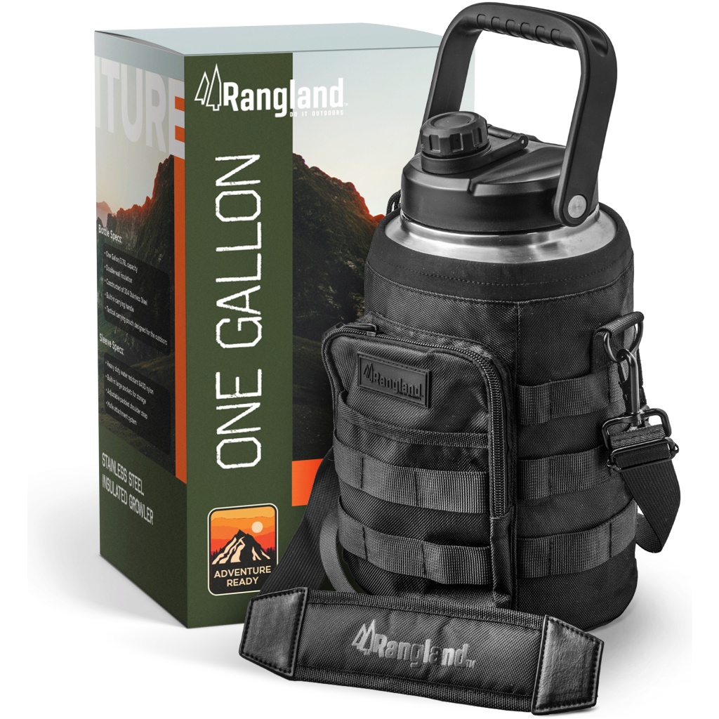 Rangland 1 Gallon Water Bottle with Insulated Storage Sleeve, 128 oz ...